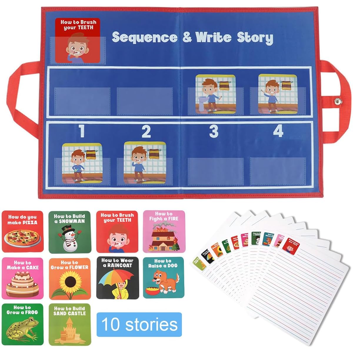 Storytelling Sequence Cards for Kids Write Stories Learn Sequences 6 S ...