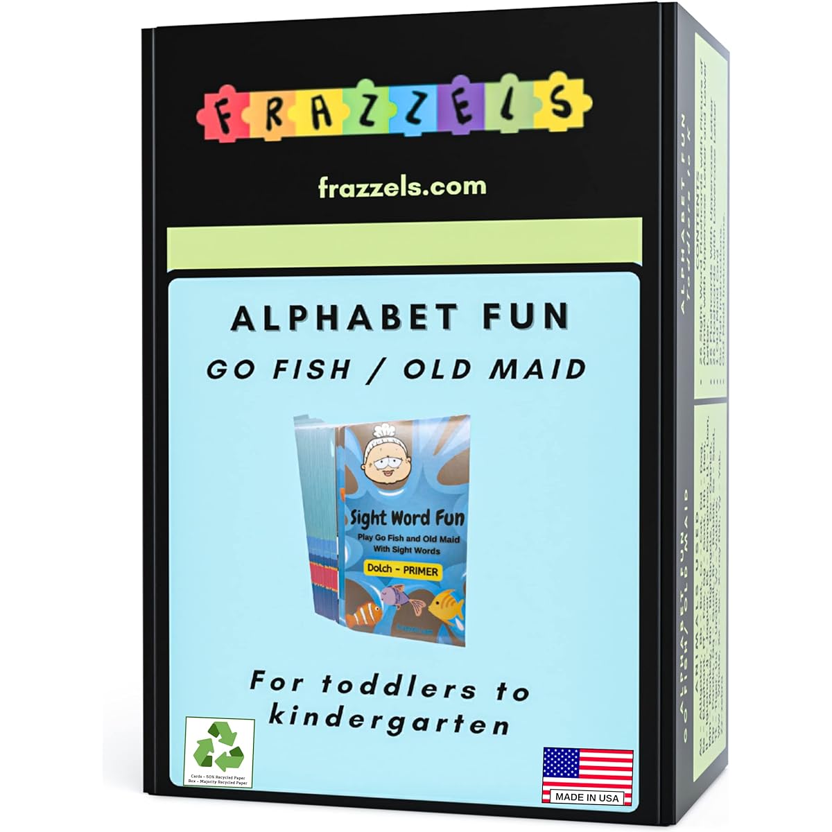 Alphabet Go Fish Old Maid and Memory Matching Cards Game with Animals ...