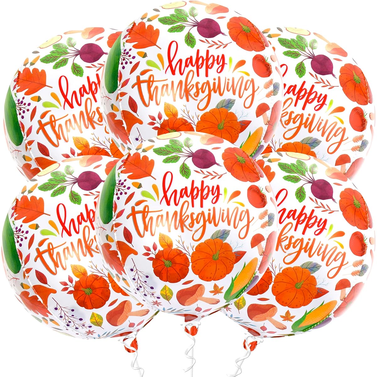 Large Thanksgiving Leaf Balloons - 22 Inch 6 Pack | Happy Thanksgiving ...