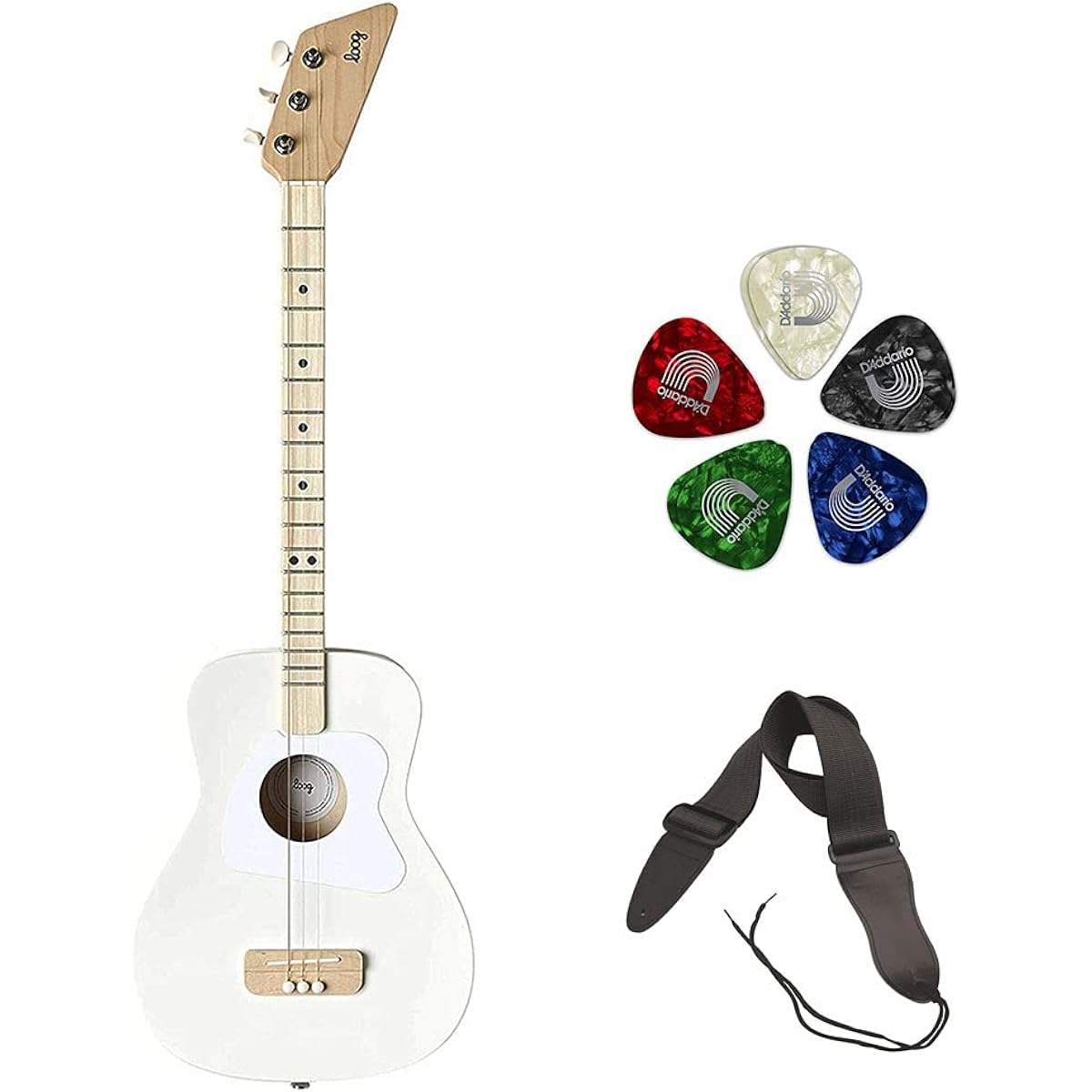 Loog 3 String Pro Acoustic Guitar with Acoustic Guitar & Acoustic Guit ...