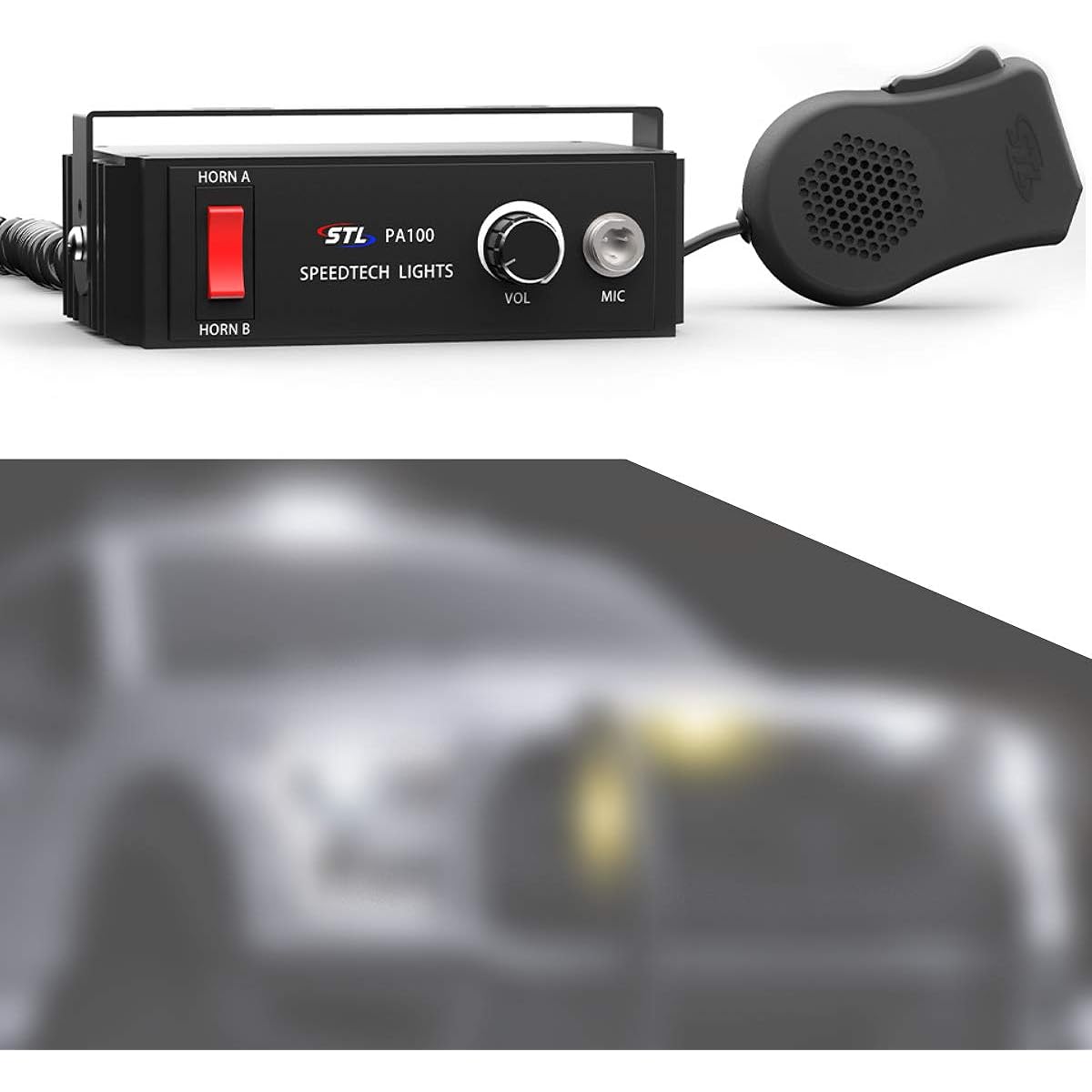 SpeedTech Lights PA 100 Watt Public Address System Handheld PA Microph ...