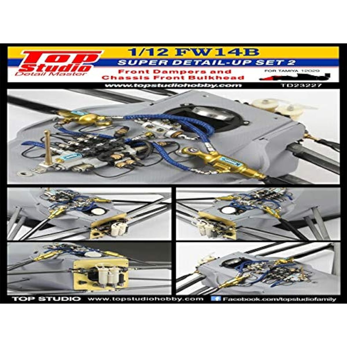 Top Studio 1/12 Williams FW14B Super Detail Up Set 2 Front Damper Chas ...