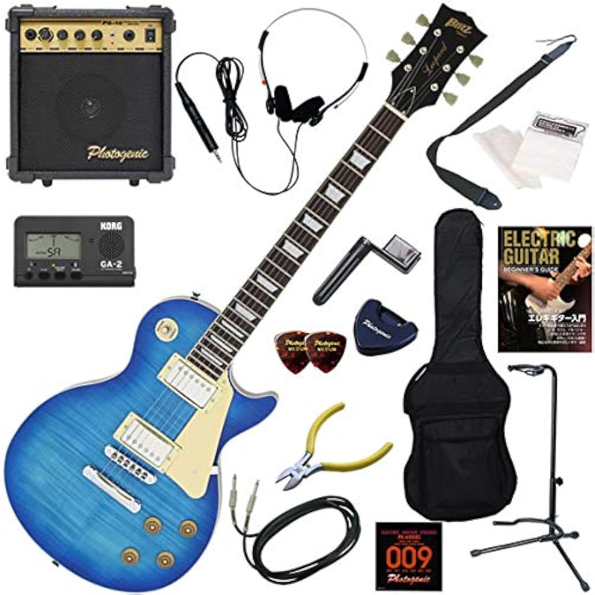 Blitz Electric Guitar Beginner's Standard 15-Piece Set with 10w Amplif ...