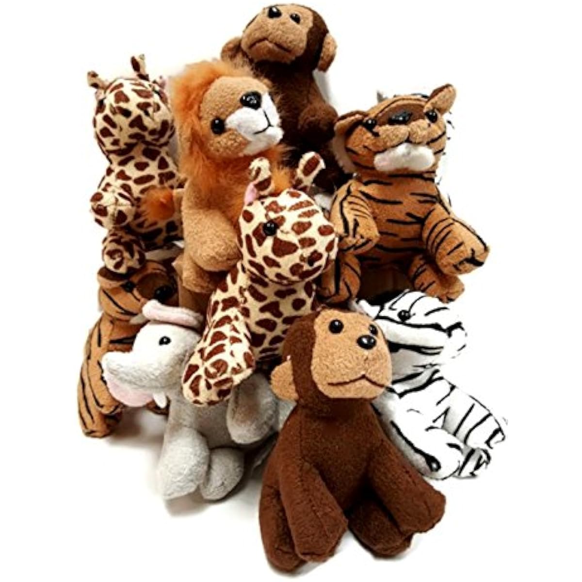 Playscene Suede Jungle/Zoo Animals, Suede Plush Jungle Animal Assortme ...