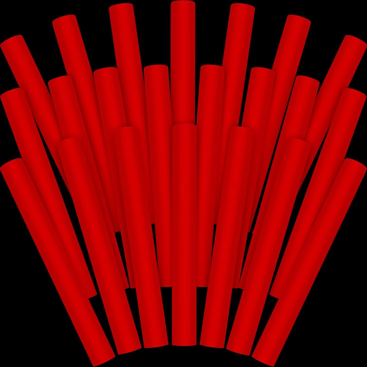 30pcs LED Glow Foam Sticks 18.5 Inch Red Light Up Sticks Battery Opera ...