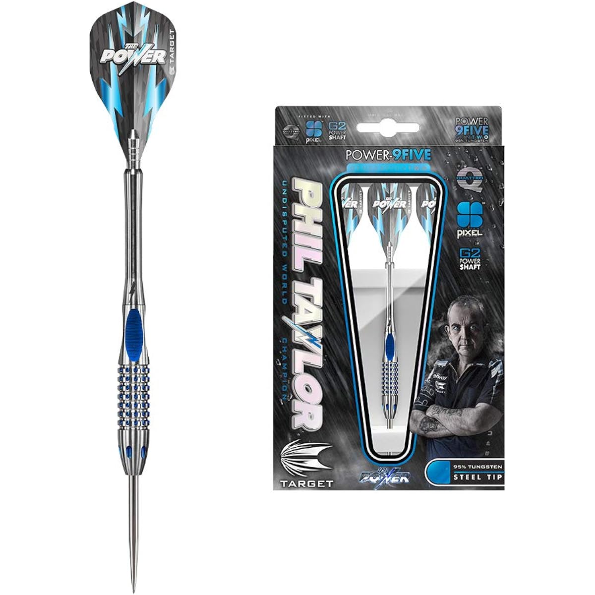 Target Power Nine Five GEN-2 Phil Taylor Model Barrel Steel Hard 24g ...