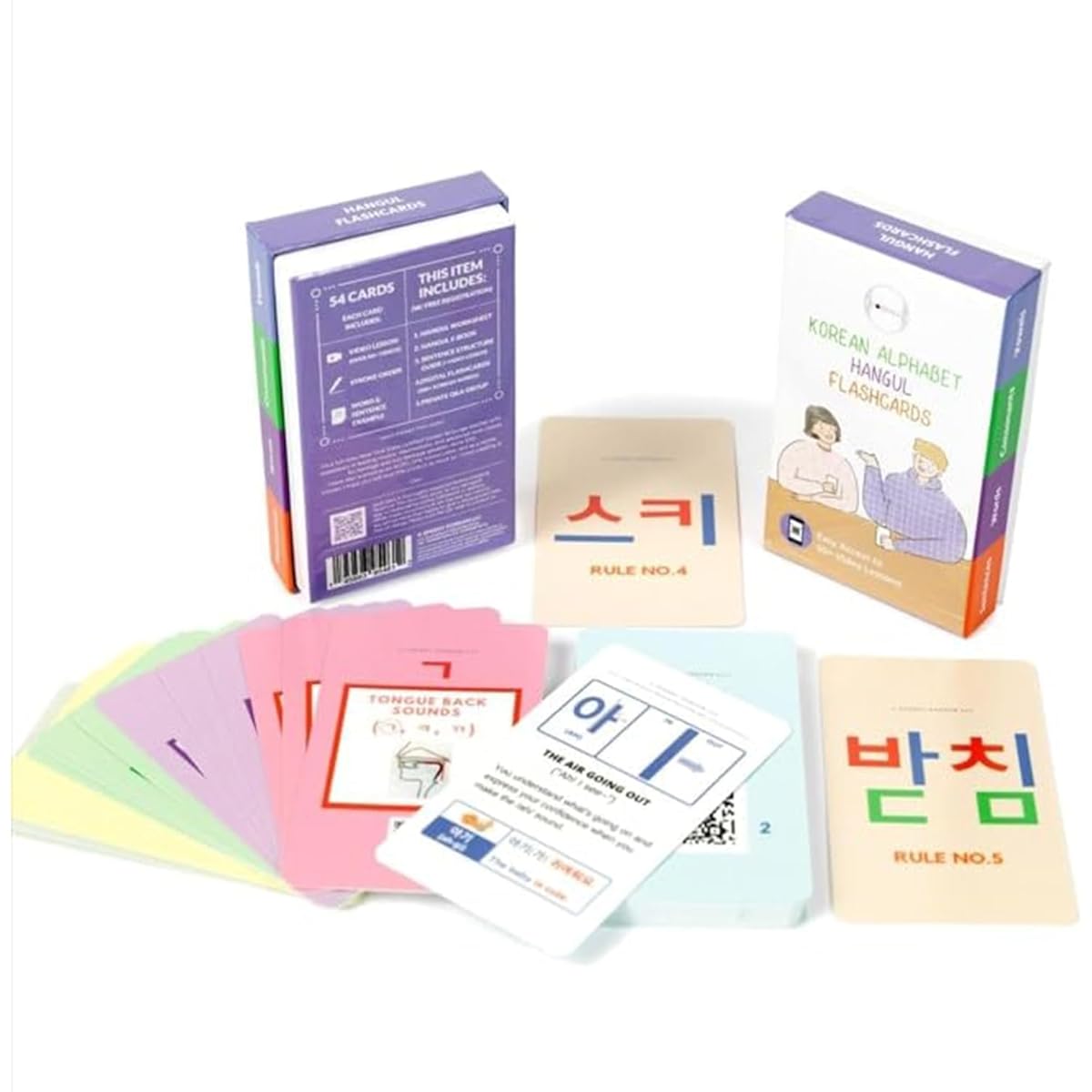COREALL Learn Korean with Hangul Korean Alphabet Flashcards - Korean G ...