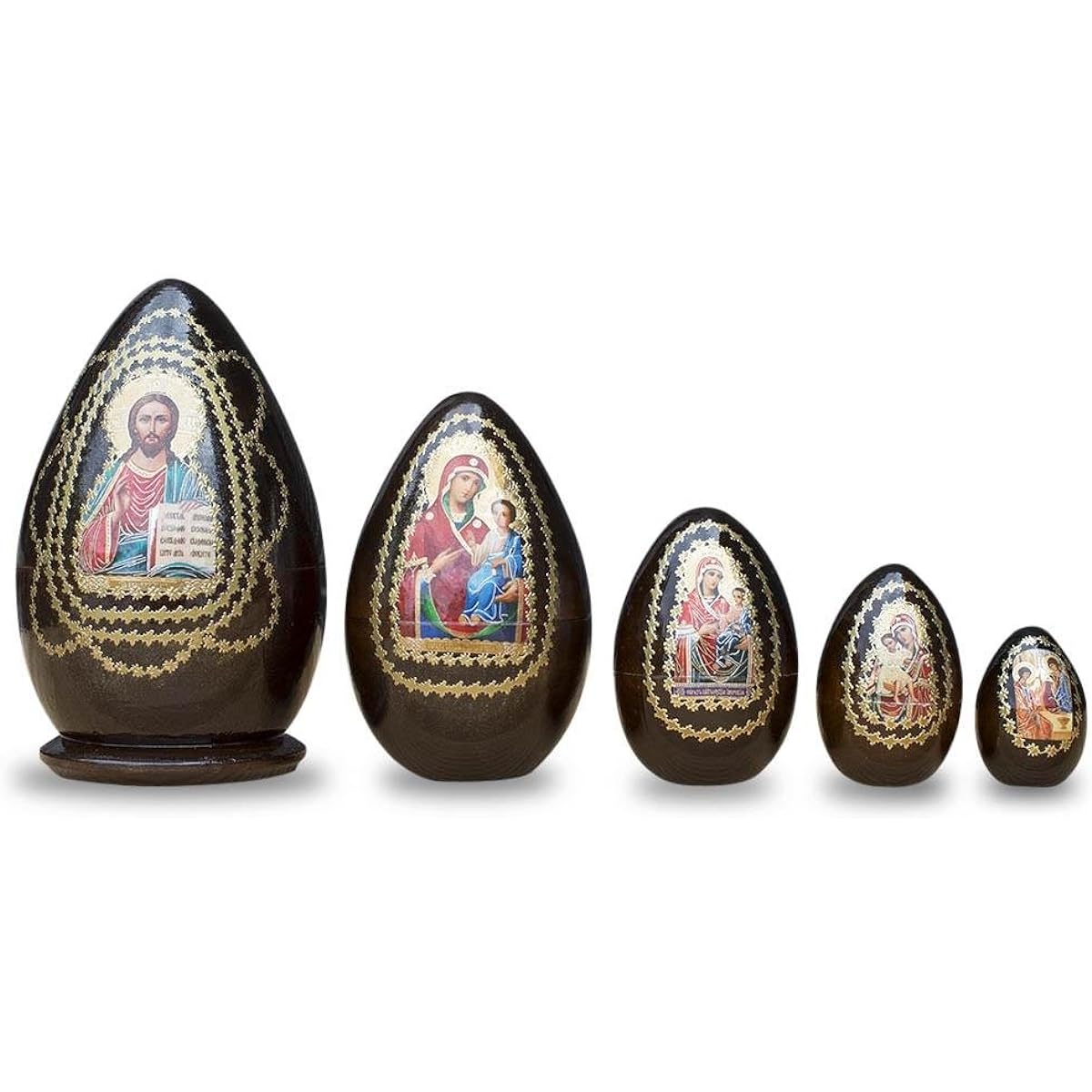 Set of 5 Jesus Christ Icons Wooden Nesting Dolls 6.5 Inches – Mega Shop ...