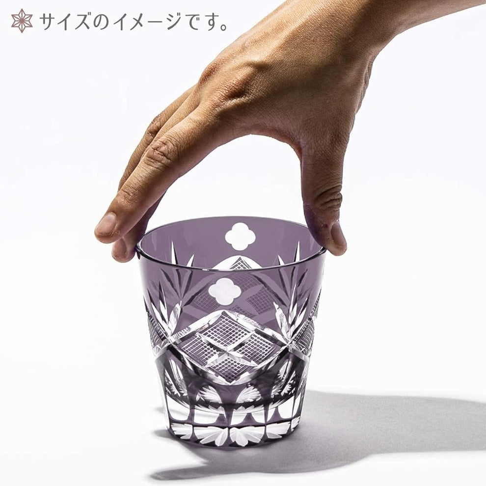 [Taimuro Kobo Official] Edo Kiriko Yotsuba Genroku Crest Tenkai Old Gl ...