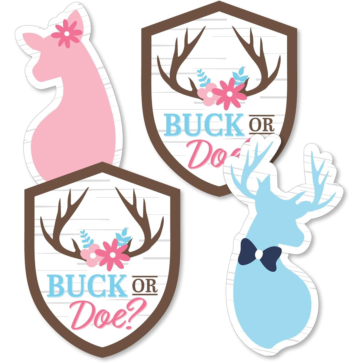 Big Dot of Happiness Stag - Badge Stag Do Decoration DIY Hunting Gende ...