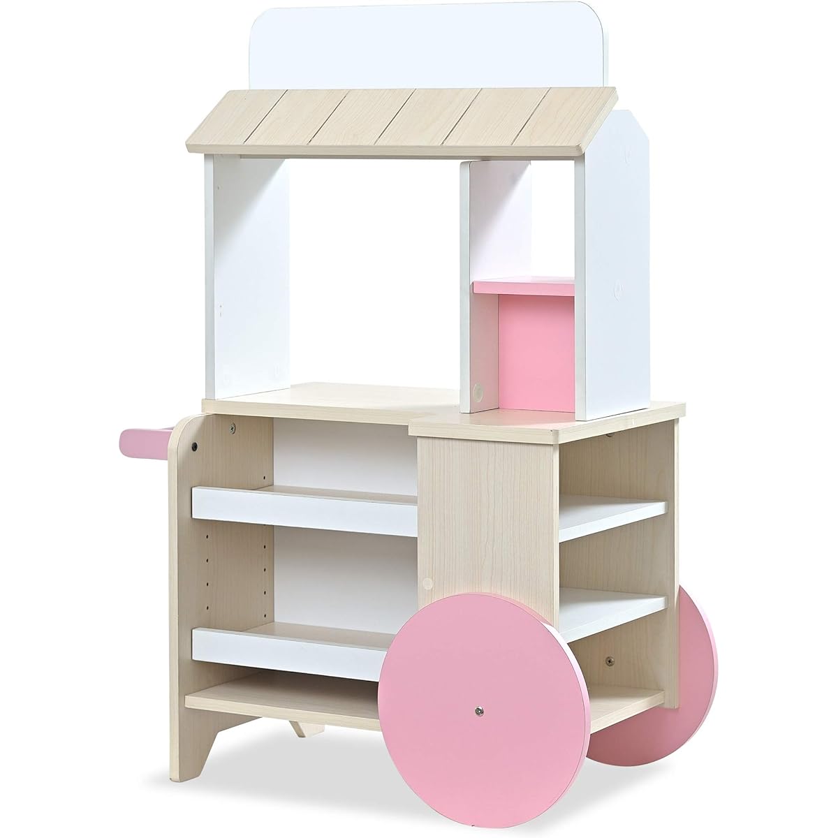 Smart Eye Cart Type Store Pretend Food Cart Branch (Natural/Pink ...