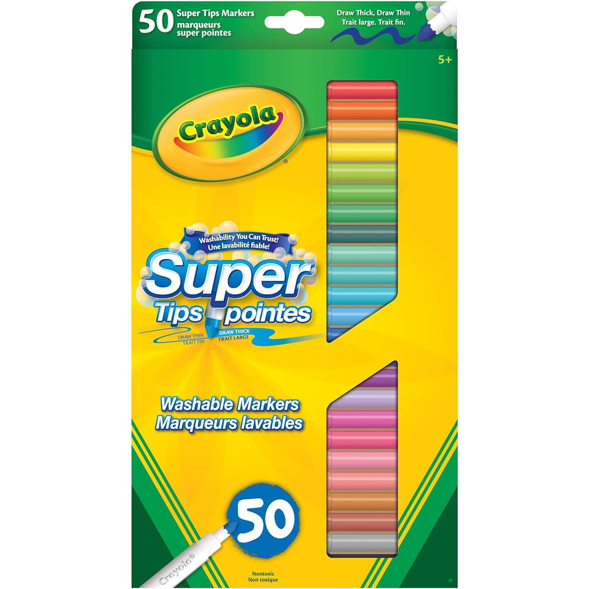 Crayola 50 Super Tip Washable Markers – Mega Shop Japan