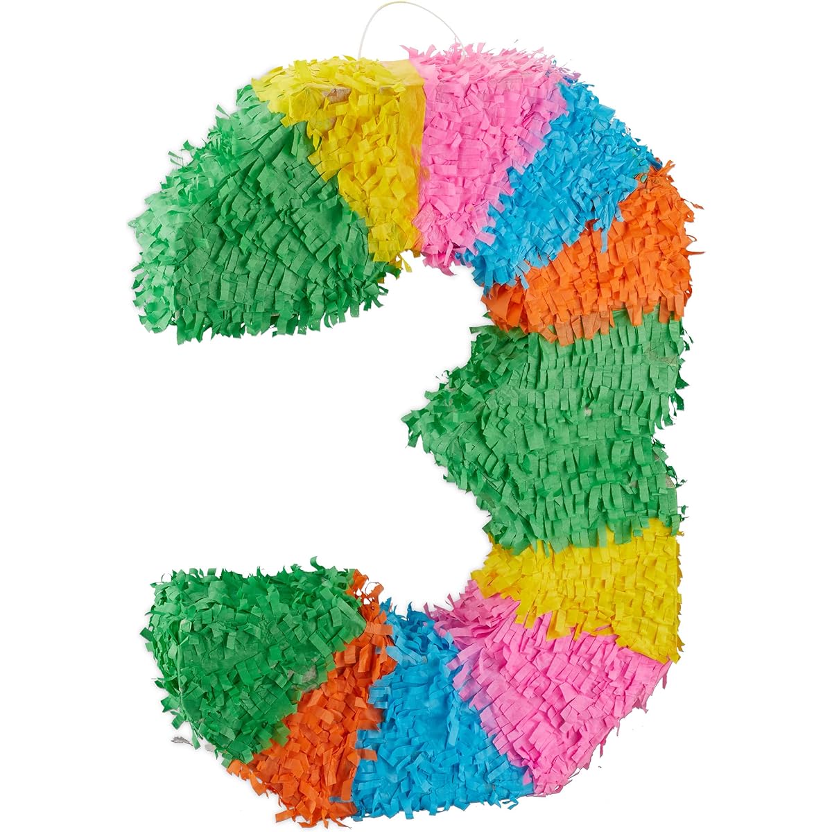 Relaxdays 10025189_905 Birthday Pinata Number 3 Hanging Pinata for Kid ...