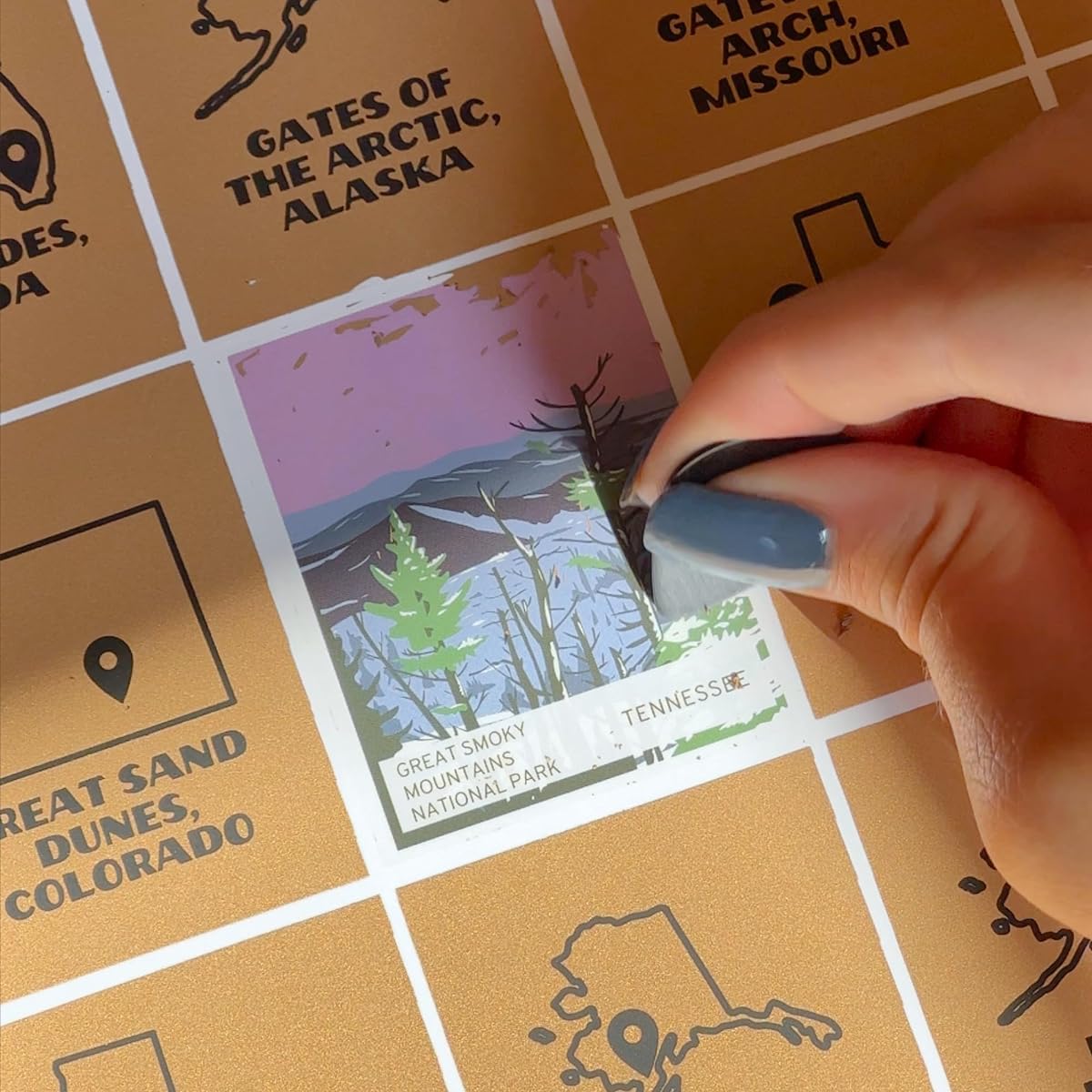 National Parks Scratch Off Posters by Park People - 63 Parks 17" x 24 ...