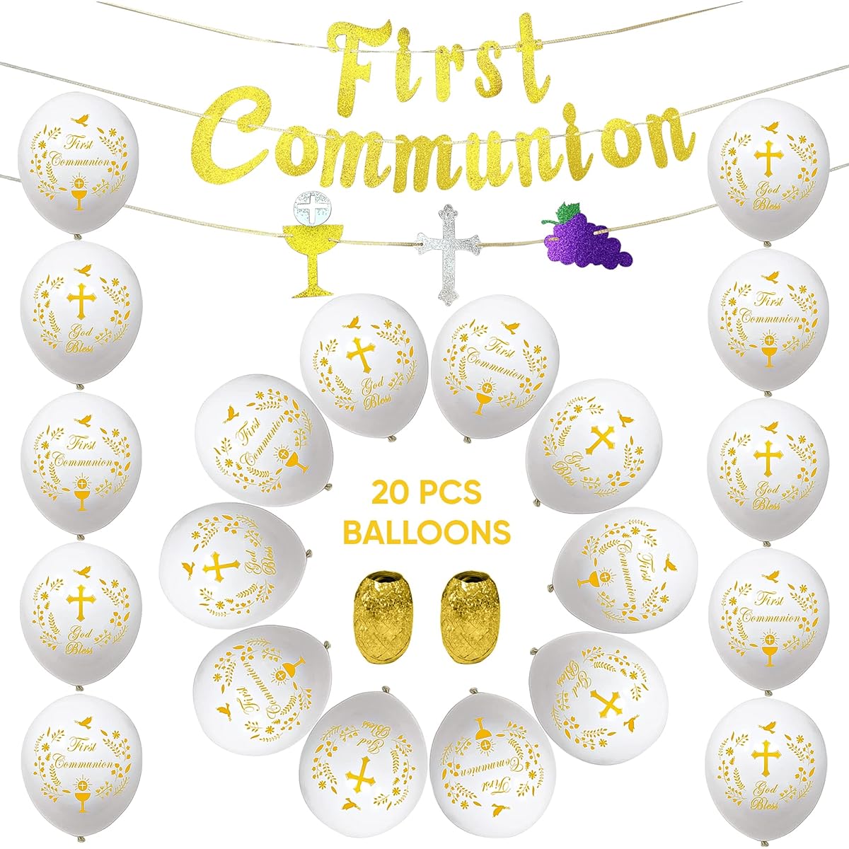 First Communion Decorations First Communion Balloons First Communion C ...