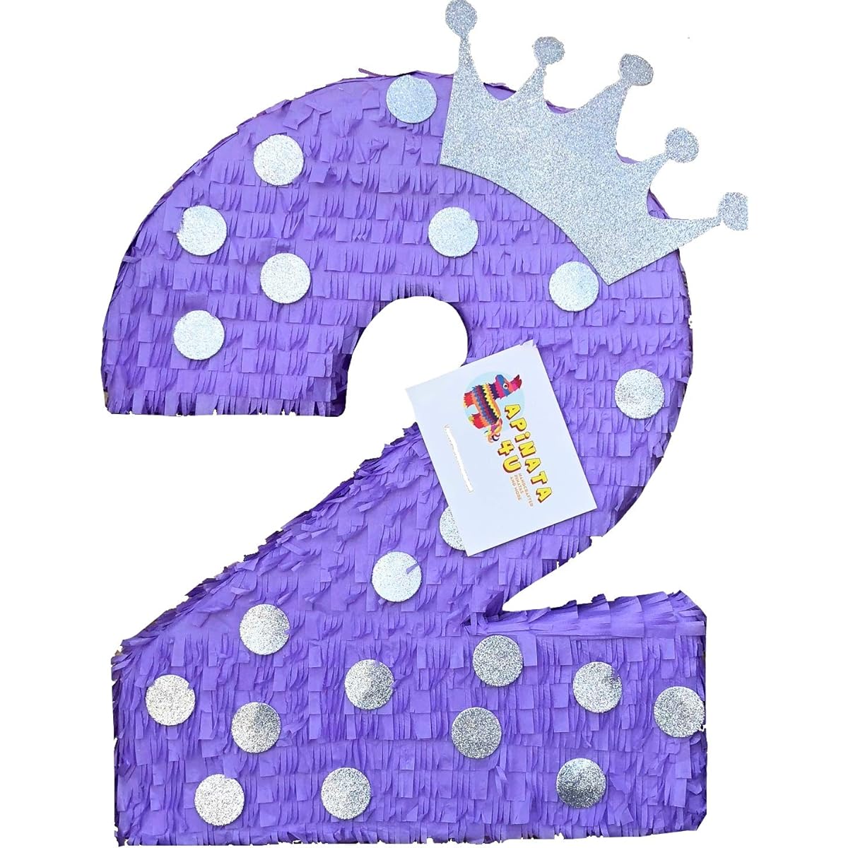 Purple Number Two Pinata with Silver Crown – Mega Shop Japan