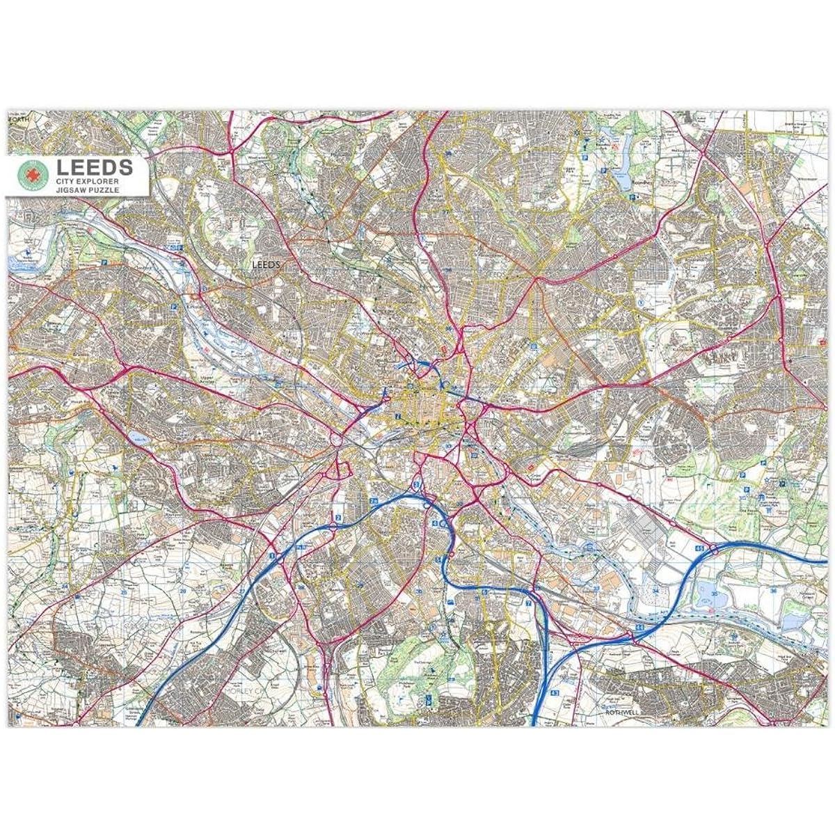 Leeds City Map 1000 Piece Jigsaw Puzzle – Mega Shop Japan