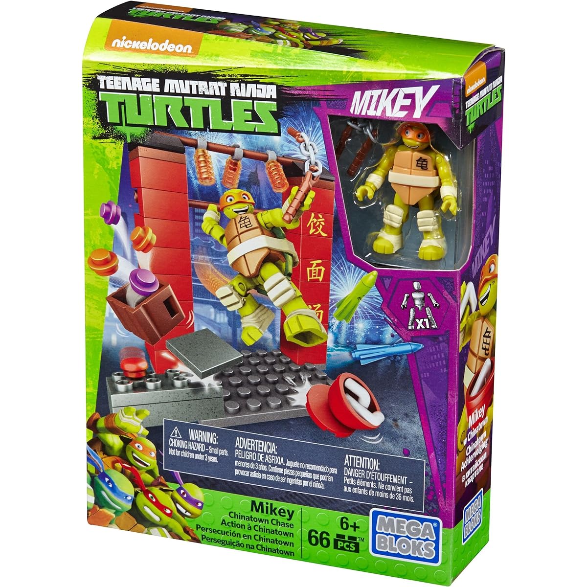 Mega Bloks Teenage Mutant Ninja Turtles Mikey Chinatown Chase Set ...