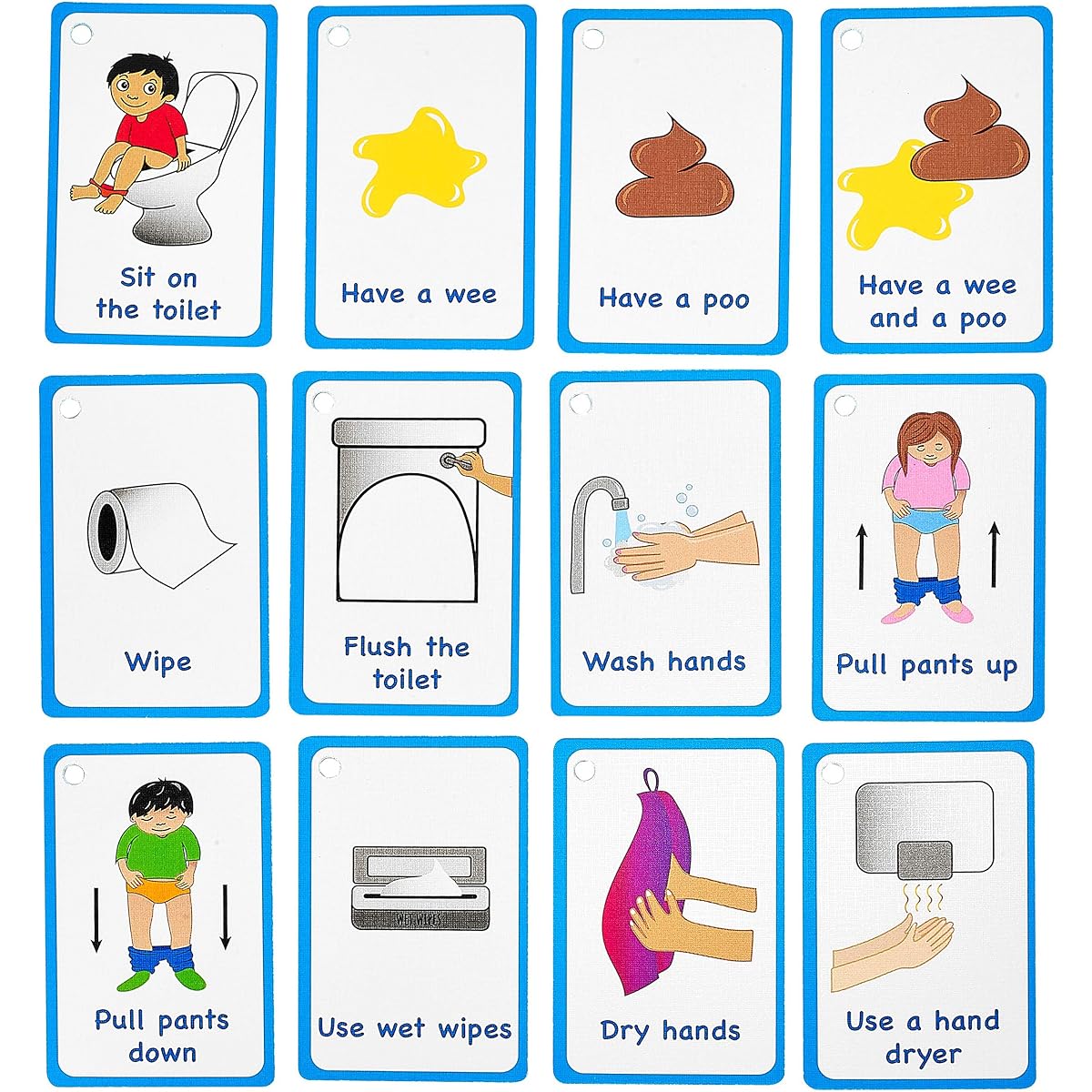 My Toilet Routine Cards - 12 Flash Cards Visual Aids Special Edition S ...