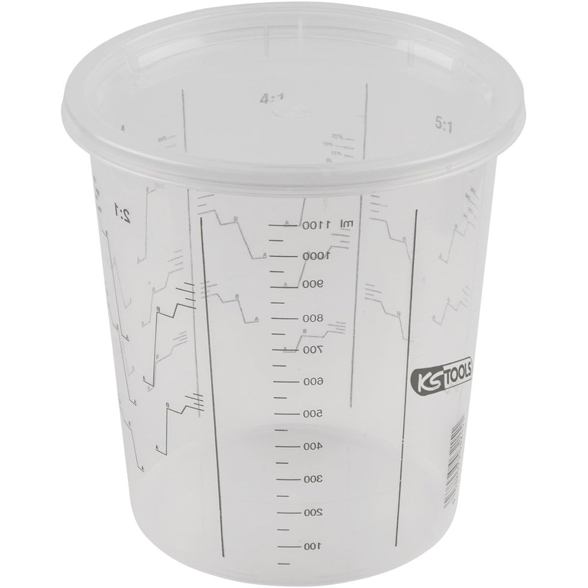 KS TOOLS Single-use color mixer with cover 650 ml pack of 25 500.8057 ...