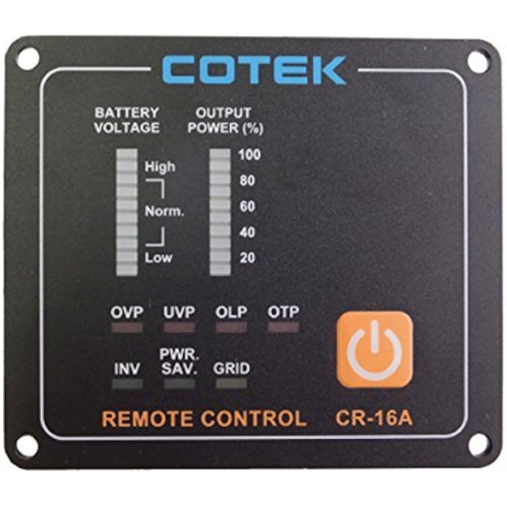 COTEK Remote controller for SP series inverter 12V/24V/48V/7.7mCR-16A ...