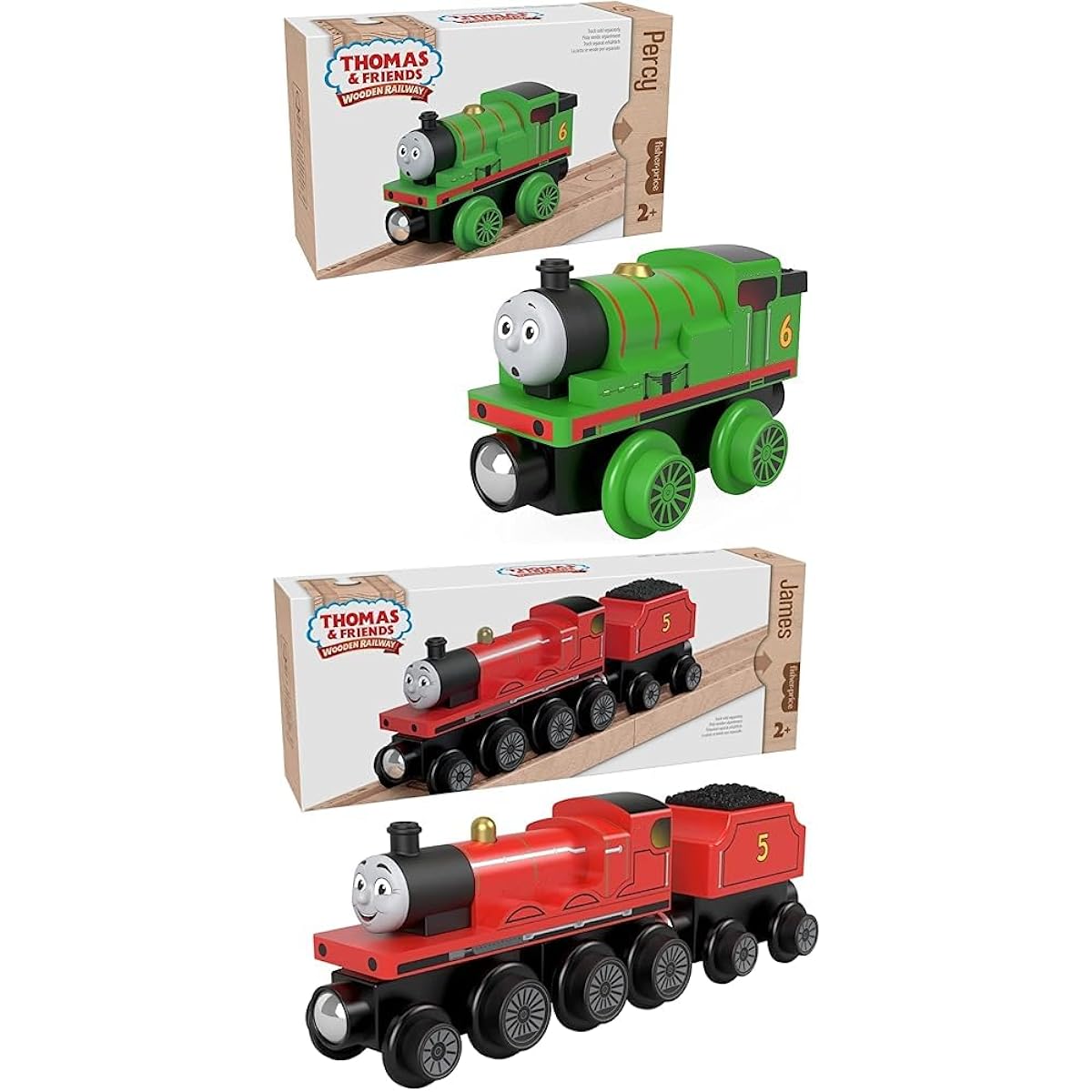 Thomas the Tank Engine Wooden Rail Series (Thomas) Percy and James ...