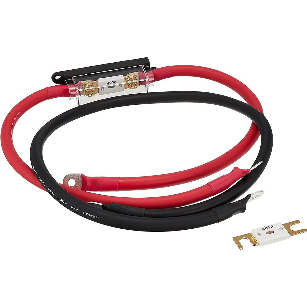ONE GAIN 3000W class 12V type cable with fuse for inverter Made by COT ...