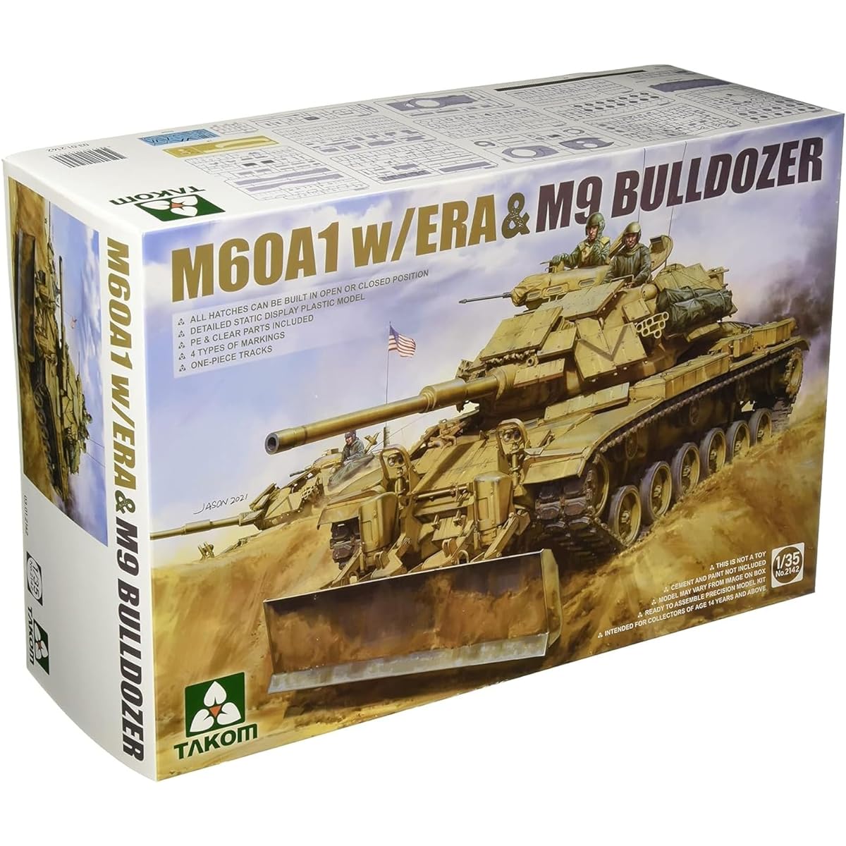 Tacom 1/35 US Army M60A1/ERA/M9 Dozer Blade Plastic Model TKO2142 ...