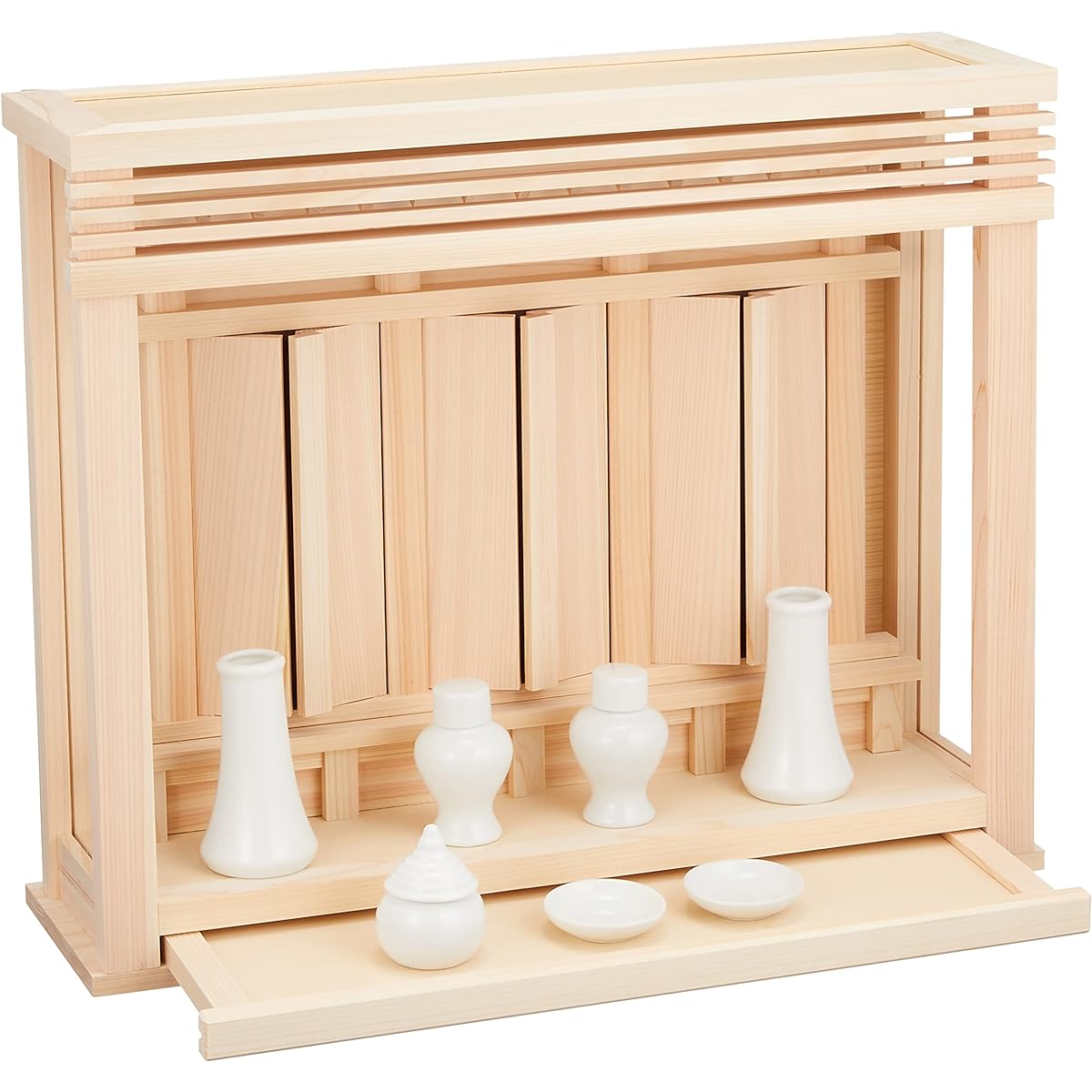Kamidananosato Shinto Altar Modern Kagura Wooden Door Box Shaped Shint ...