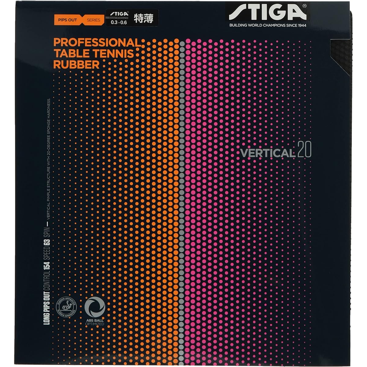 STIGA Table Tennis Rubber Grain High Rubber Vertical 20 – Mega Shop Japan